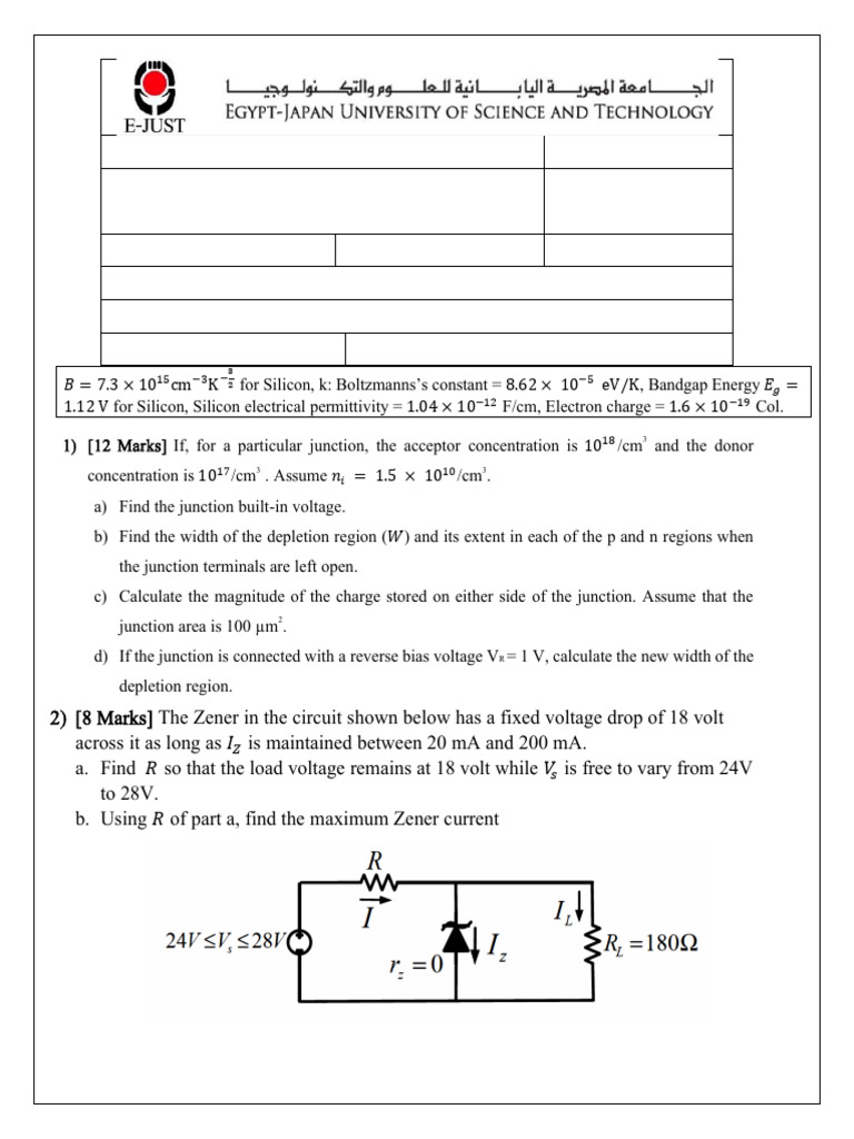 MidTerm Exam - Fall 2021 - For Calssroom | PDF | Diode | Manufactured Goods