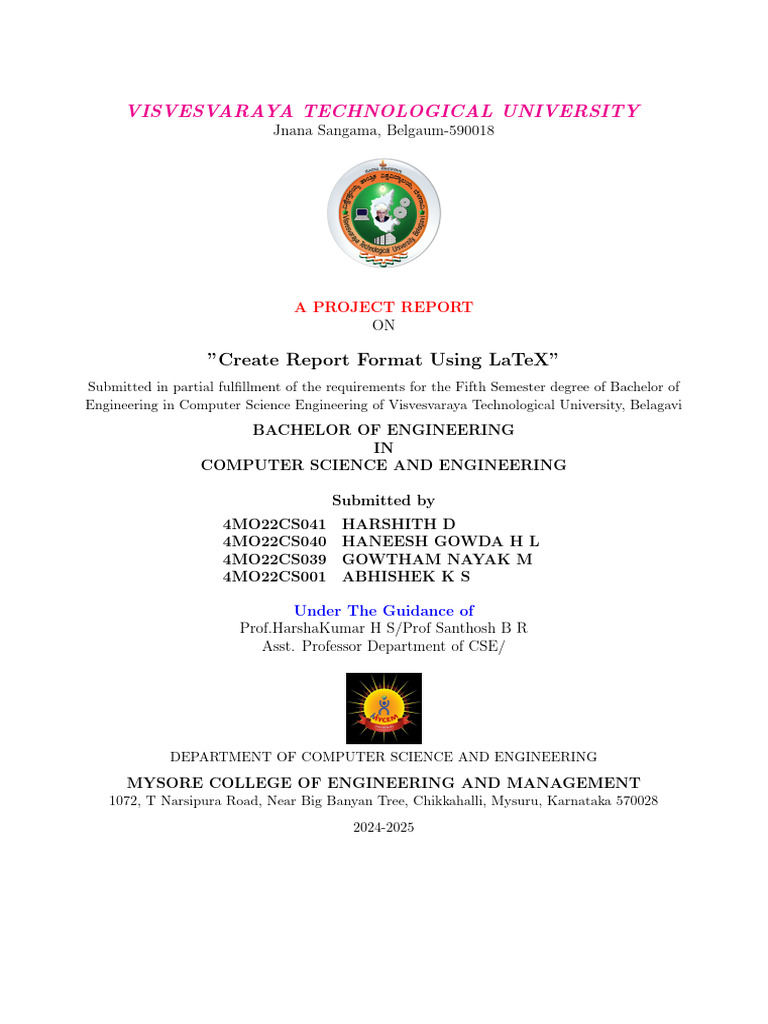 Harshith LATEX | PDF