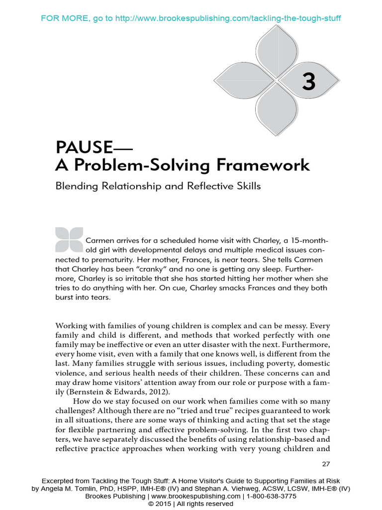 Tomlin Pause A Problem Solving Framework | PDF | Infants | Caregiver