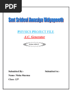 AC Generator Project Class12 | PDF | Electromagnetic Induction | Electric Generator