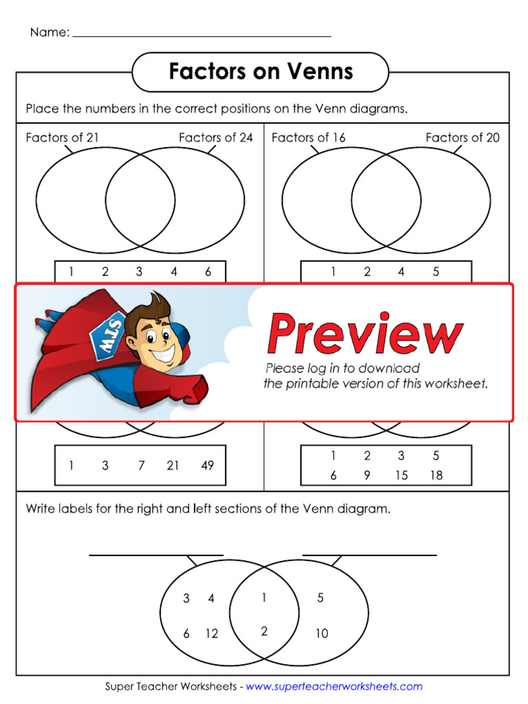 Venn Diagrams Factors On Venns | PDF