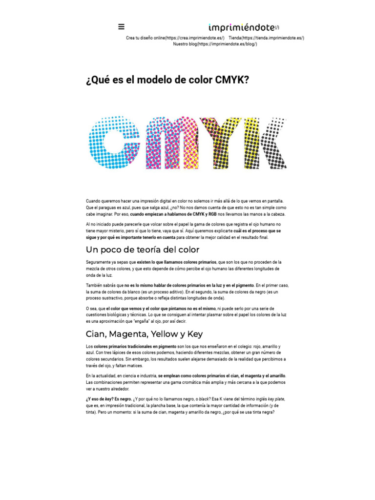 ¿Qué Es El Modelo de Color CMYK - Tu Imprenta Online de Alta Calidad Al ...