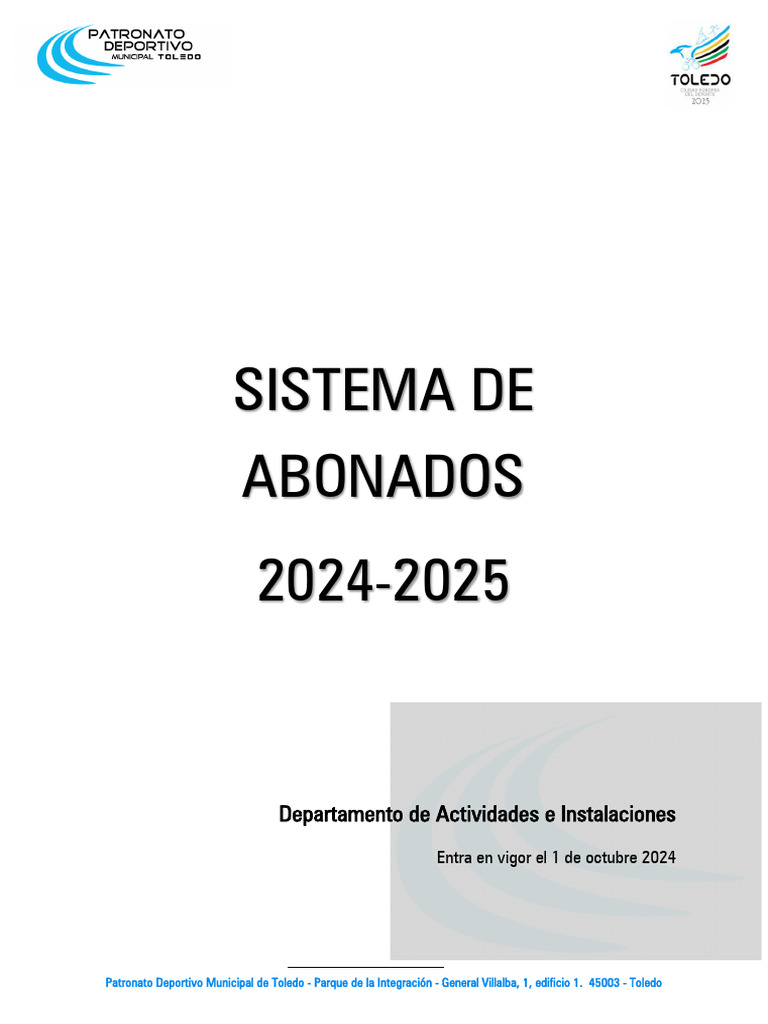 Sistema de Abonados 2024 2025 | PDF