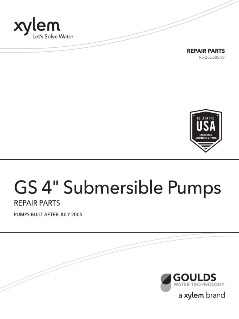 Goulds Well Pumps GS Series Repair Parts 38 | PDF | Pump | Hydraulics