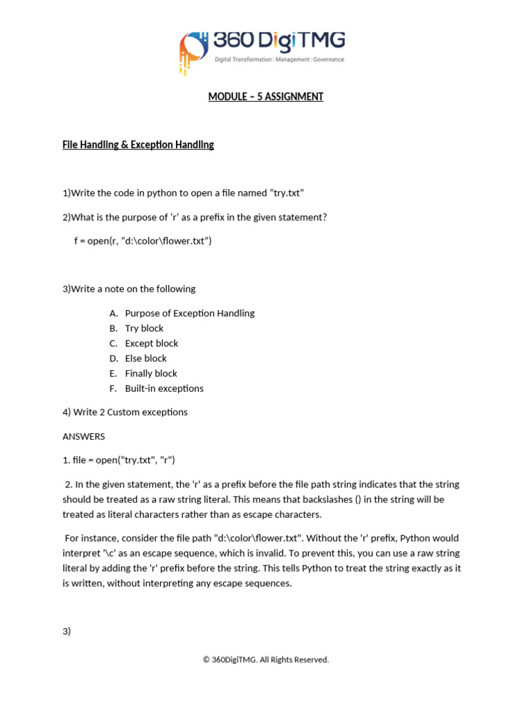 Module 5 File Exception Handlina Pdf String Computer Science 7889