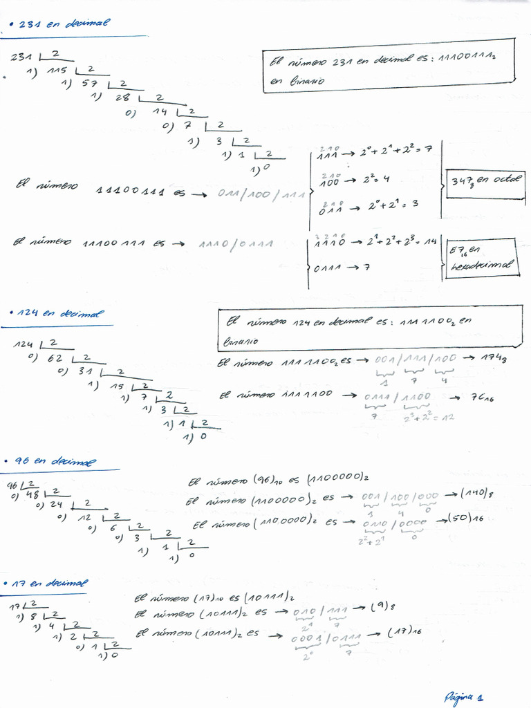 Ejercicios Código Binario | PDF