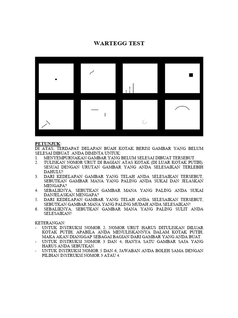 Soal Psikotest - Wartegg-1 | PDF