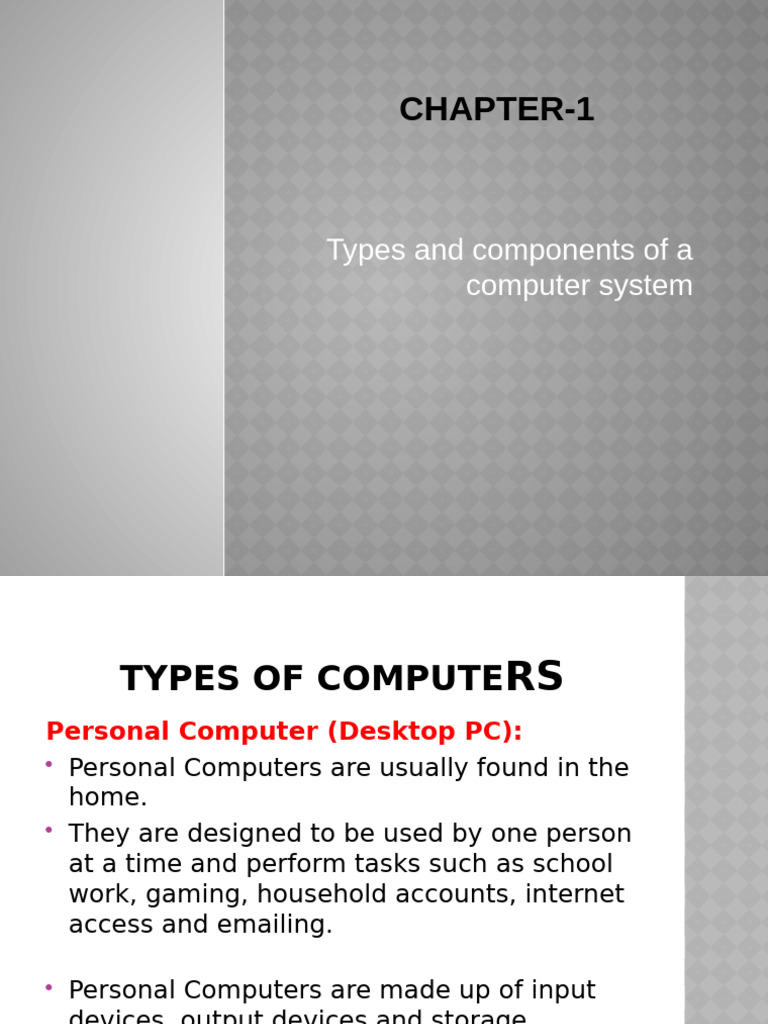 Types of Computers | PDF | Laptop | Personal Computers
