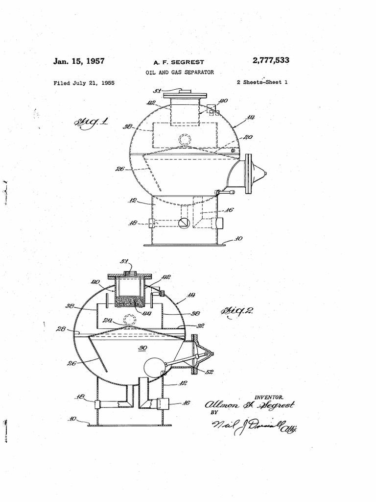 A.F Segrest 1955, Oil and Gas Separator | PDF | Applied And ...