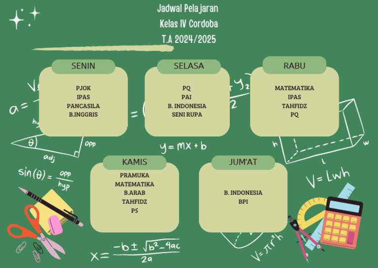 Hijau Simpel Rumus Rumus Jadwal Pelajaran - 20240905 - 112358 - 0000 | PDF