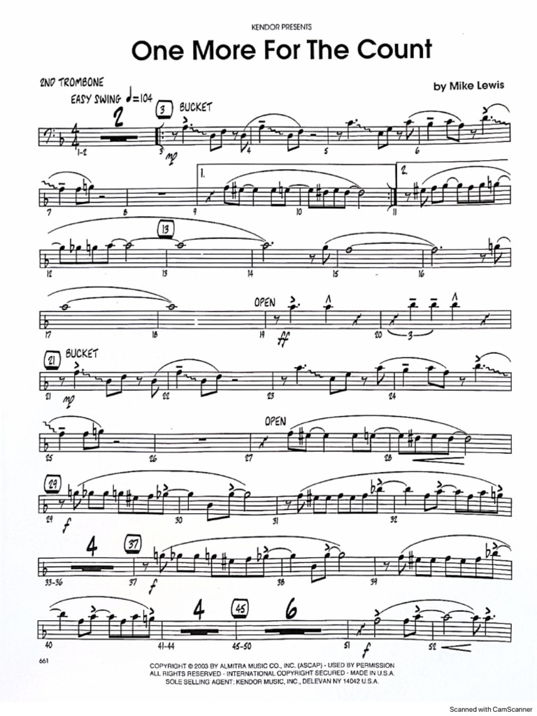 One More For The Count 2 Trombone | PDF