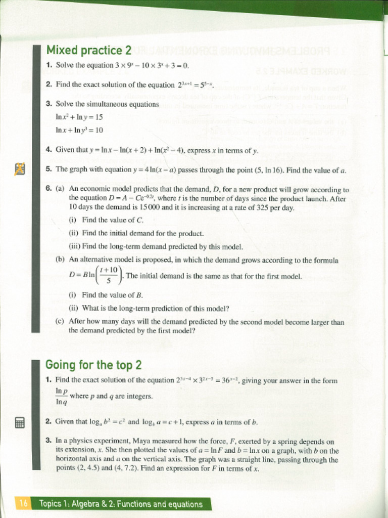 Exp Log Seq and Trig | PDF