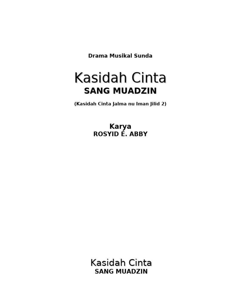 Kasidah Muazin (Buku) | PDF