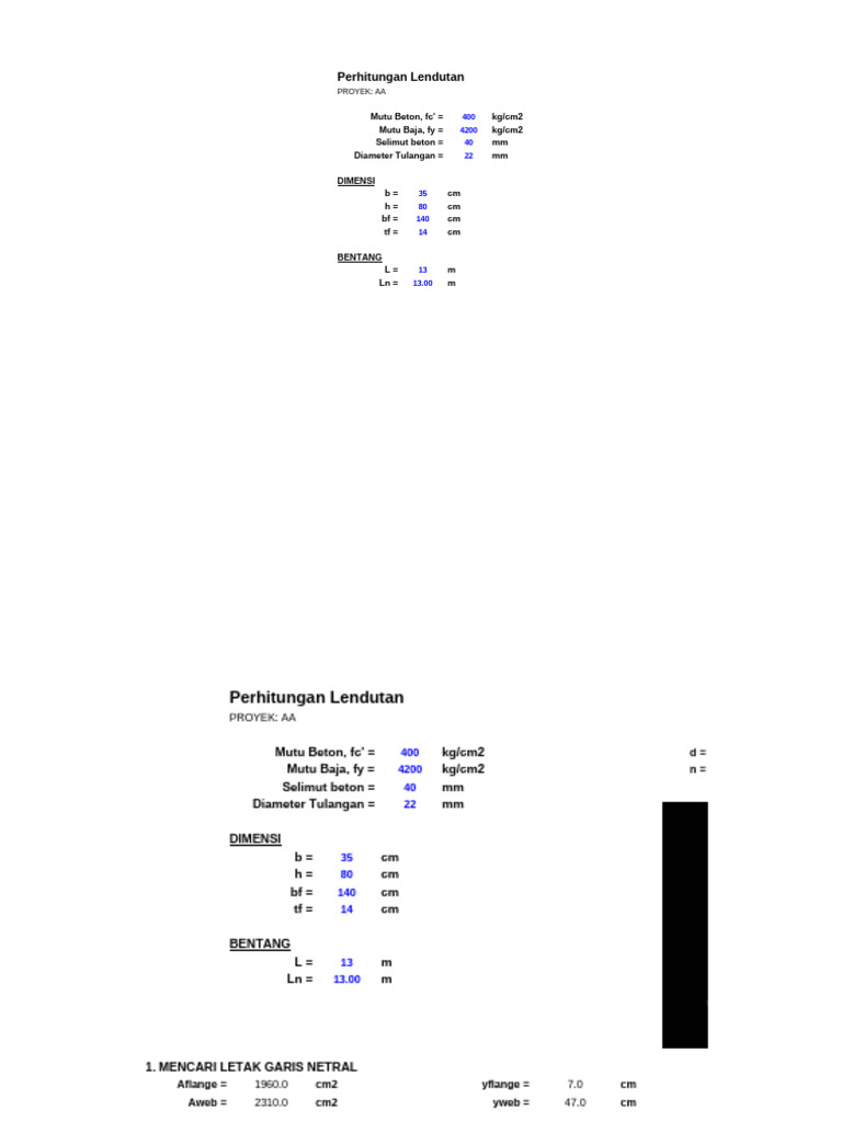 Pengecekan Lendutan Balok | PDF