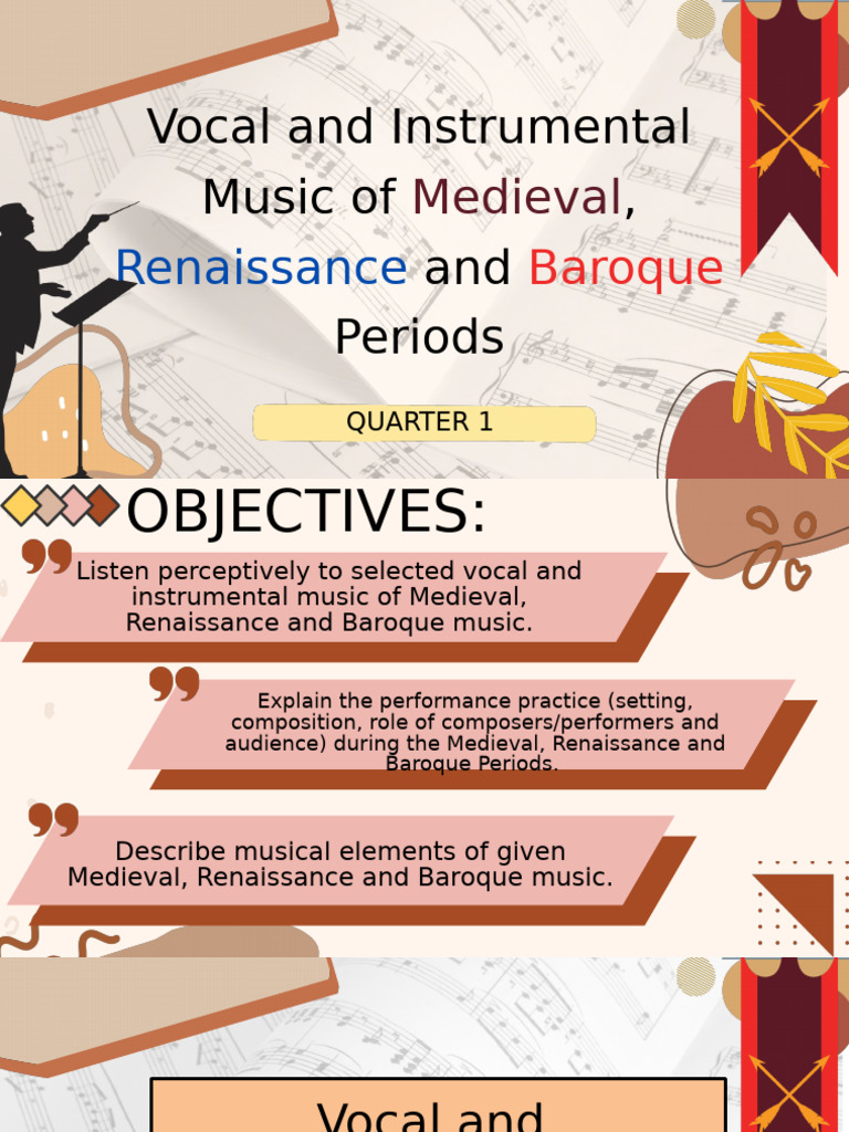 MUSIC 9 Q1 Vocal and Instrumental Music of Medieval Renaissance and ...