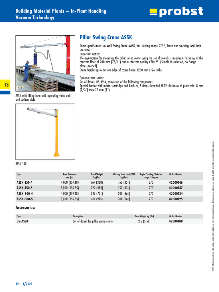 9-Productpages en 124 Probst ASSK | PDF | Crane (Machine)