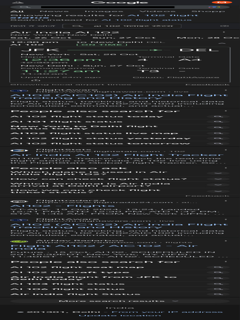 AI 102 Flight Atatus - Google Search | PDF | Computing | Application ...