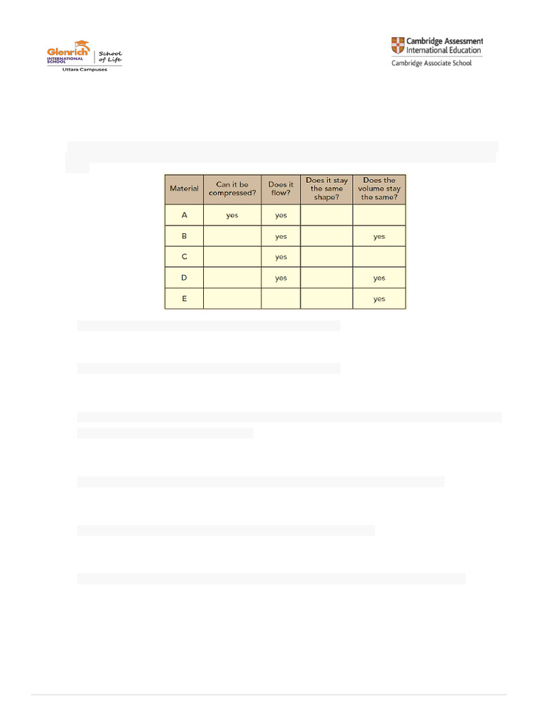 Cambridge Lower Secondary Science Worksheet | PDF | Gases | Applied And ...