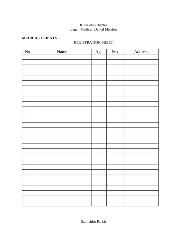 SIP Registration SHeet. PDSdocx | PDF