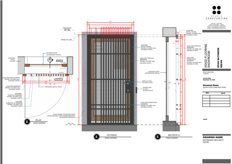 Entrance-Security Door Detail 20-11-24 | PDF | Door | Architectural Design