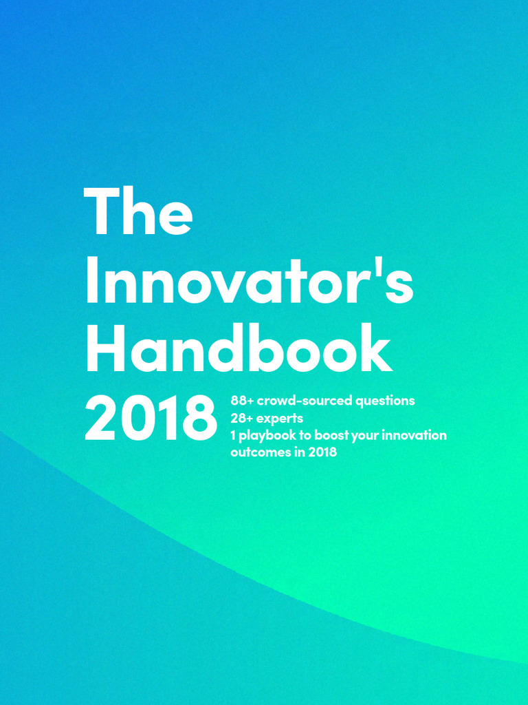 The Innovators Handbook 2018 Digital Book | PDF | Startup Company ...