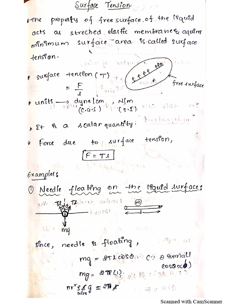 Surface Tension | PDF