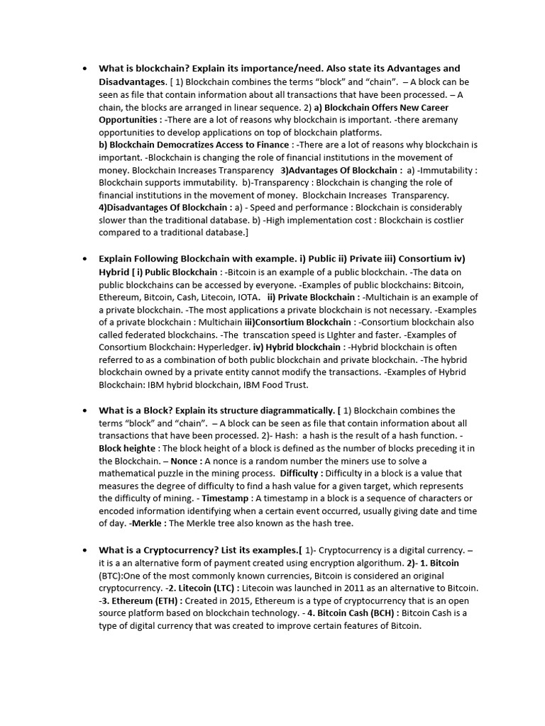 BT Notes | PDF | Cryptocurrency | Bitcoin