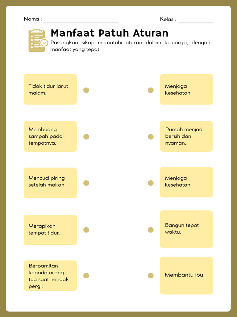 Manfaat Patuh Aturan Lembar Kerja Putih Coklat Sederharna | PDF