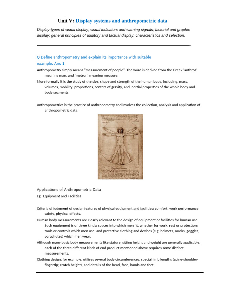 Unit 5 - Industrial Engineering & Ergonomics | PDF | Anthropometry | Chair
