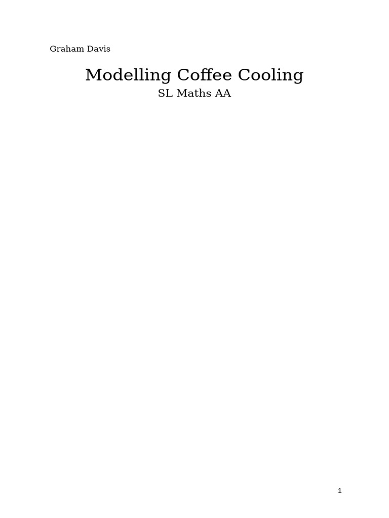 Coffee Cooling IA | PDF | Errors And Residuals | Exponential Function