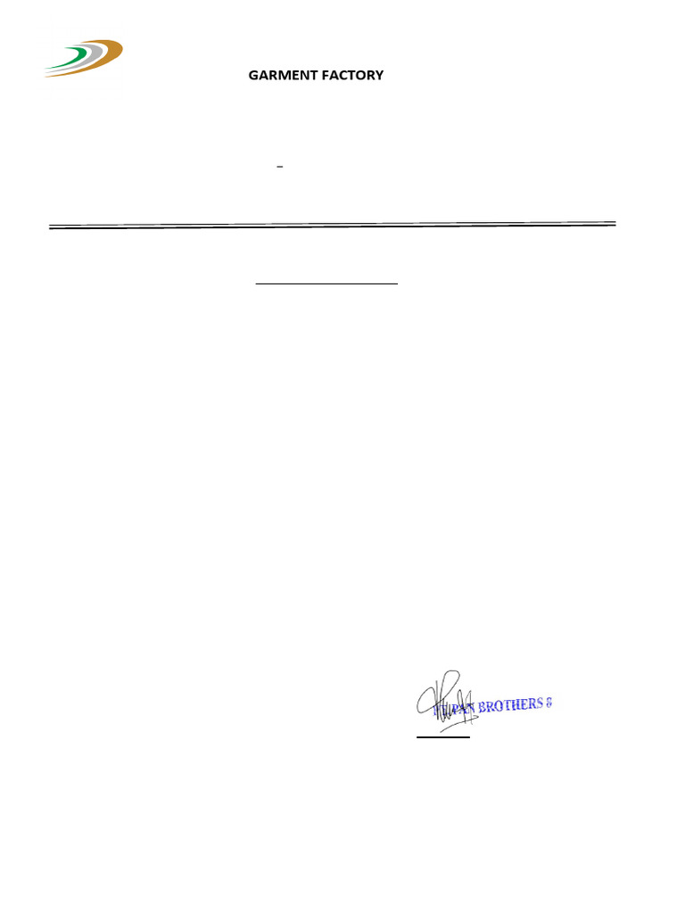 Surat Keterangan Kerja PT Pan Brothers | PDF