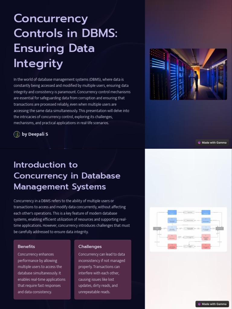 Concurrency Controls in DBMS Ensuring Data Integrity | PDF | Database Transaction | Databases