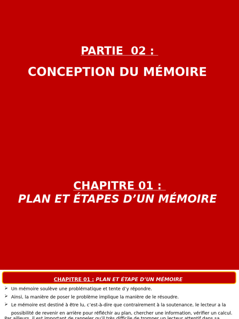 Partie 2 Conception Du Memoire | PDF | Crochet (typographie) | Phrase
