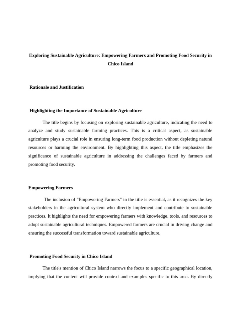 Exploring Sustainable Agriculture | PDF