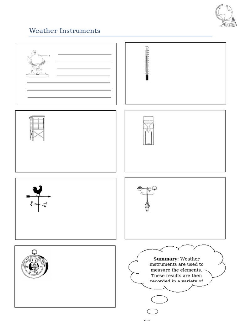 Weather Instruments Worksheet | PDF