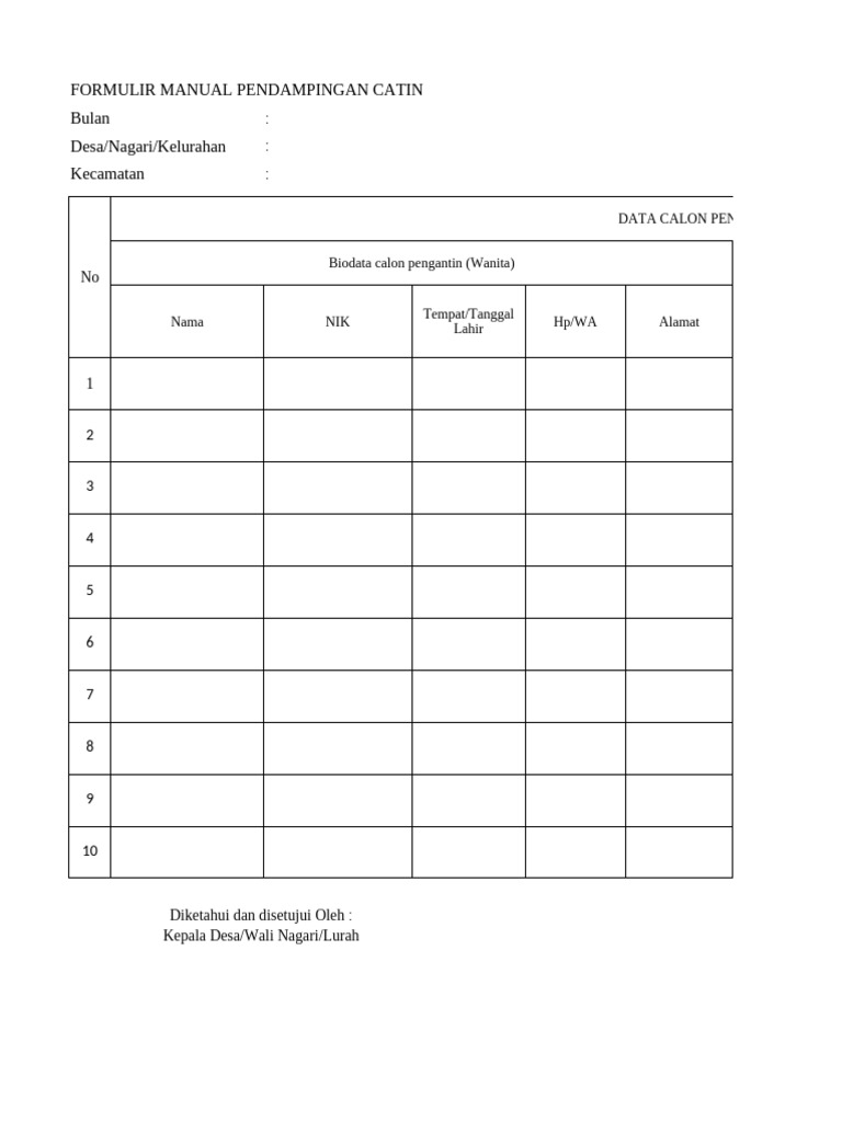 Form Visum Manual TPK - 2024 | PDF