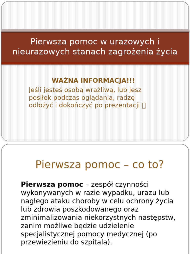 Pierwsza Pomoc | PDF