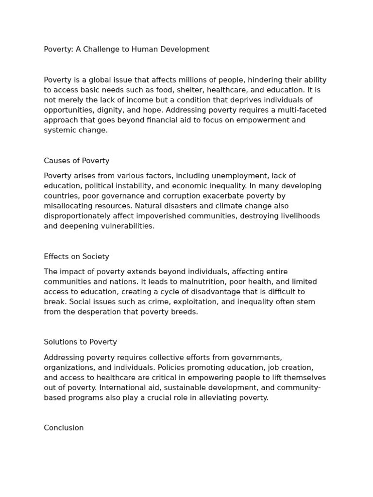 Poverty | PDF
