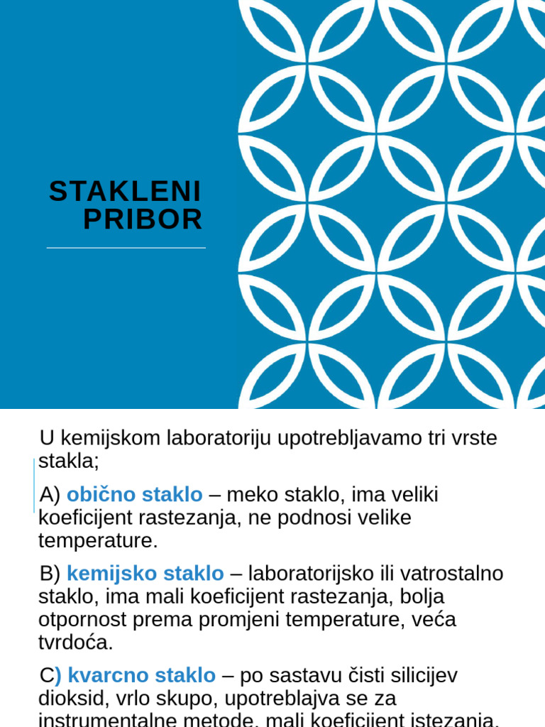 Laboratorijski Pribor I Posuđe I. Dio - Stakleni | PDF