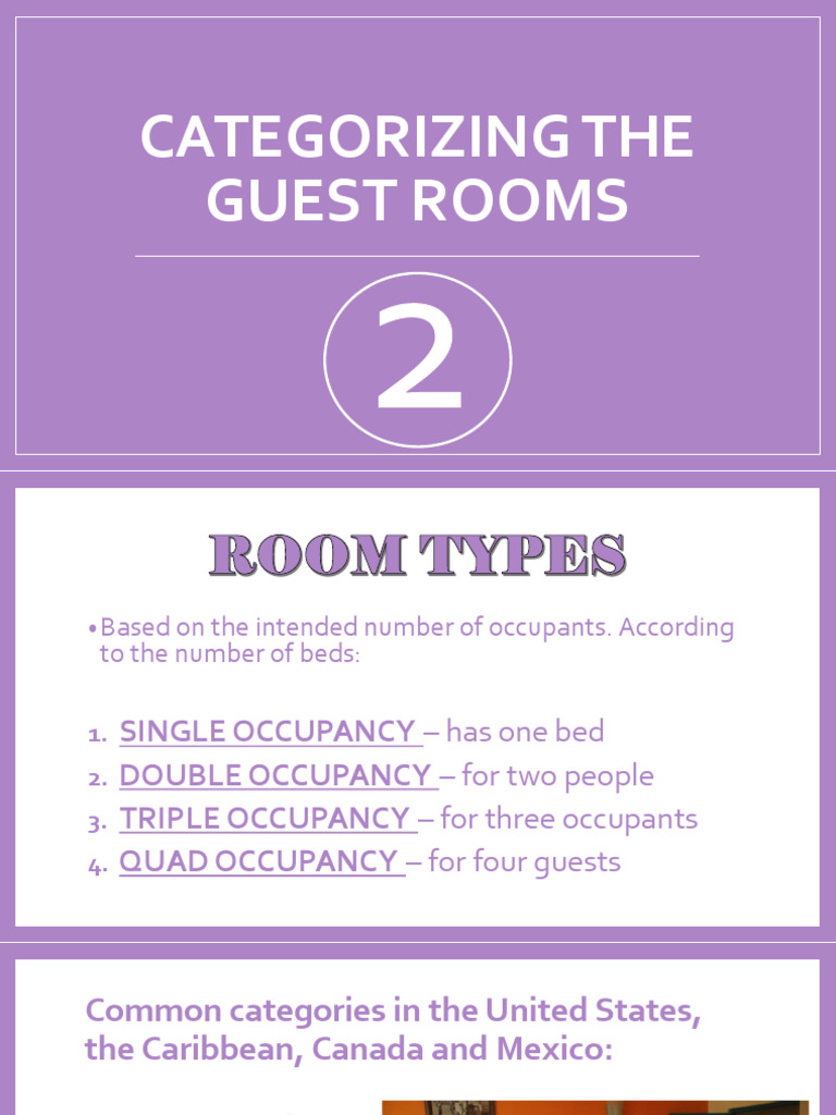 Guest Room Types and Categories Guide | PDF