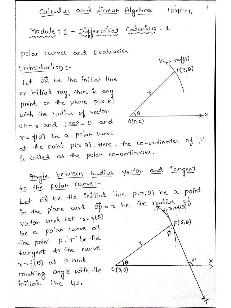 Module 1 Differential Calculus (2023) | PDF