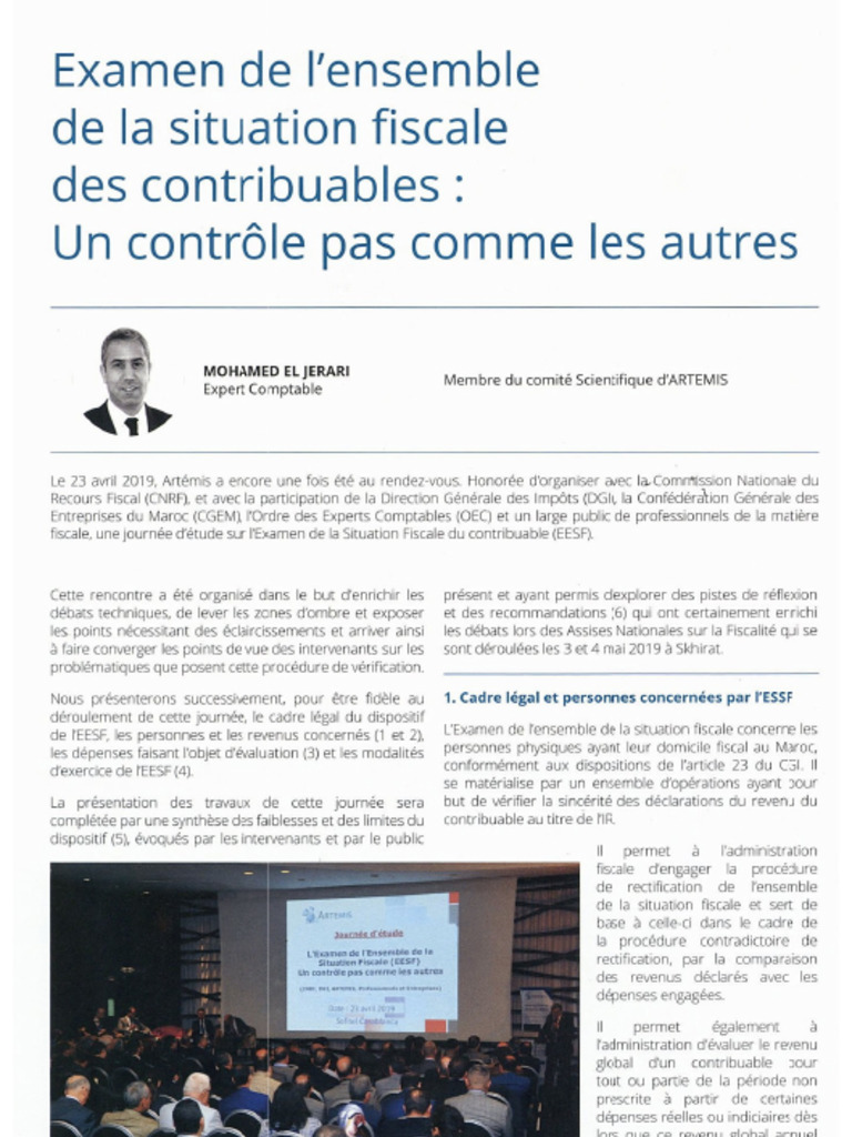 Examen de Lensemble de La Situation Fiscale Des Contribuables | PDF