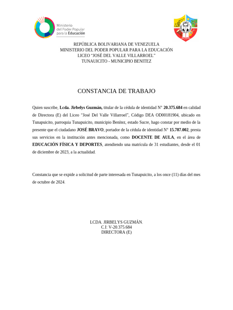 Formato Constancia | PDF