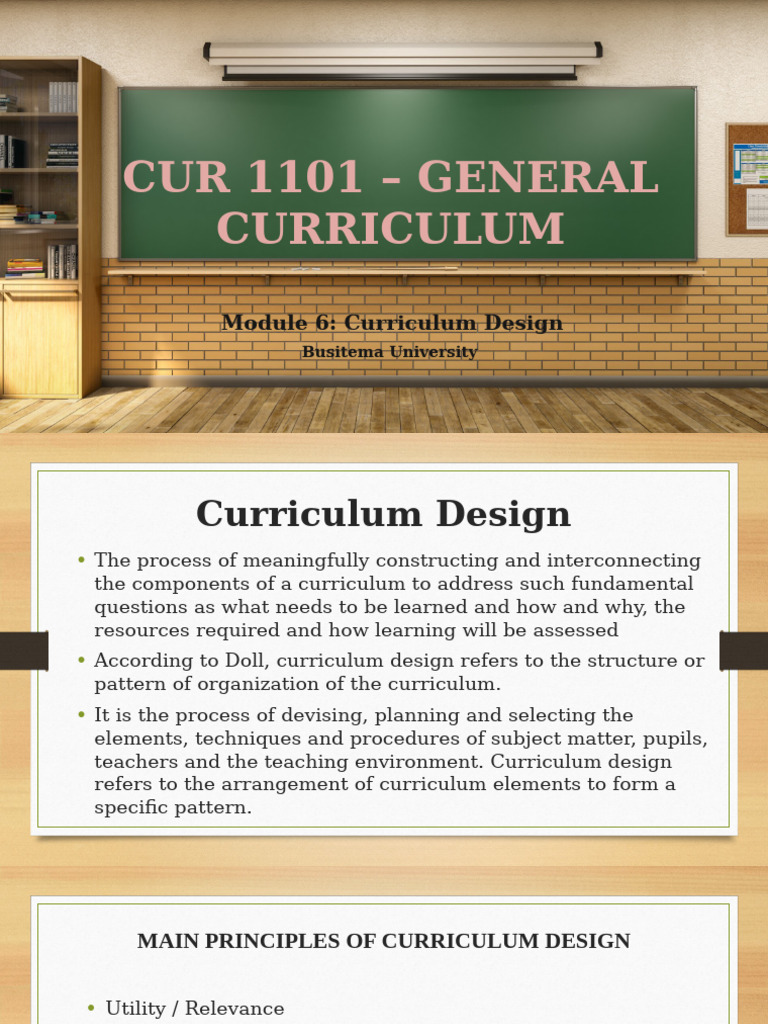 CUR 1101 - Curriculum Design and Models 2024 | PDF | Curriculum | Evaluation