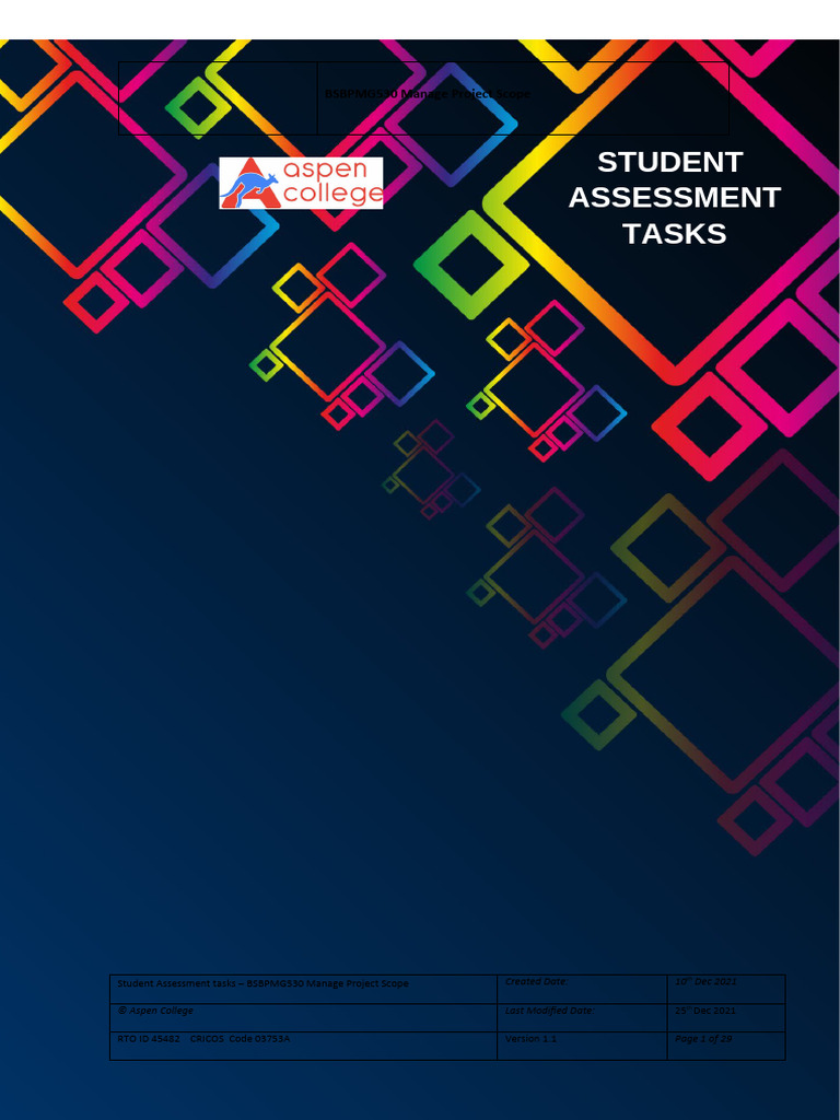 BSBPMG530 Student Assessment Tasks - DOC (1) Done | PDF | Project ...