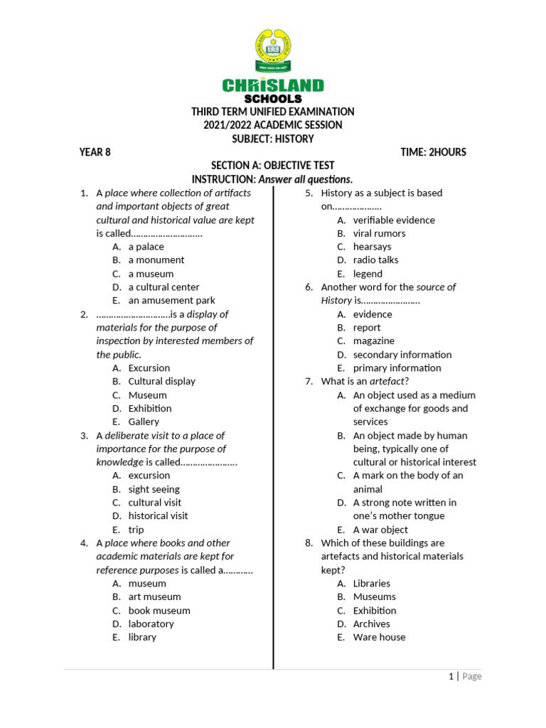 History Year 8. | PDF