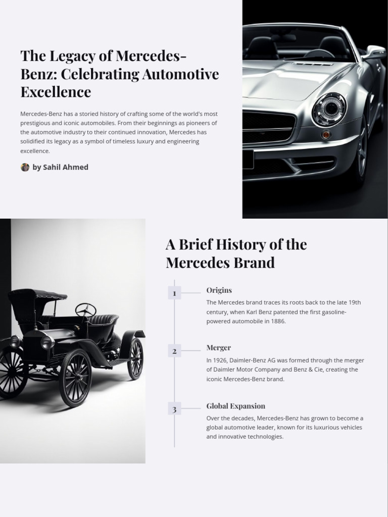 The Legacy of Mercedes Benz | PDF | Mercedes Benz | Luxury Vehicles