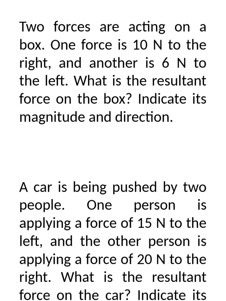 Resultant Force Calculations Explained | PDF