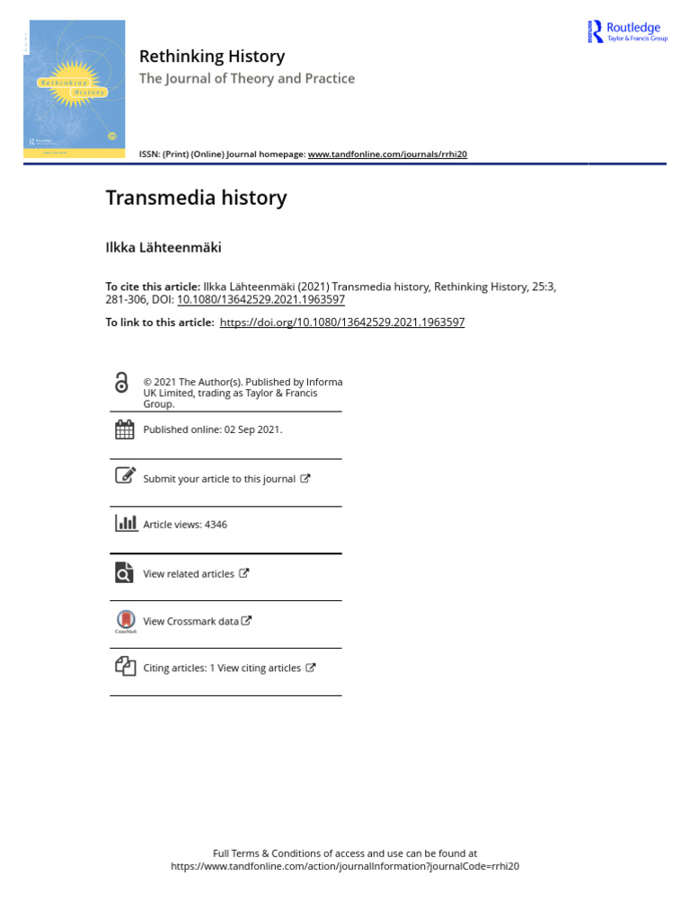 Transmedia History | PDF | Narrative | Collective Intelligence