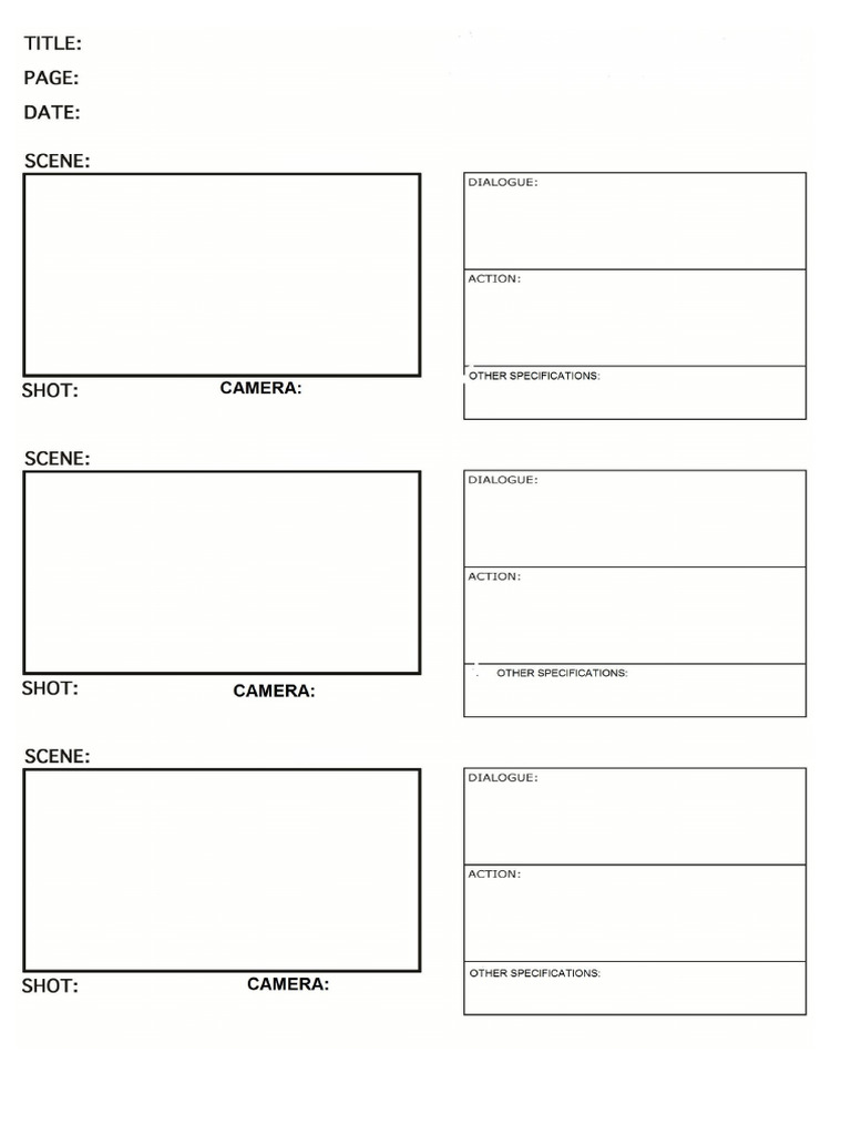 Story Board Template | PDF